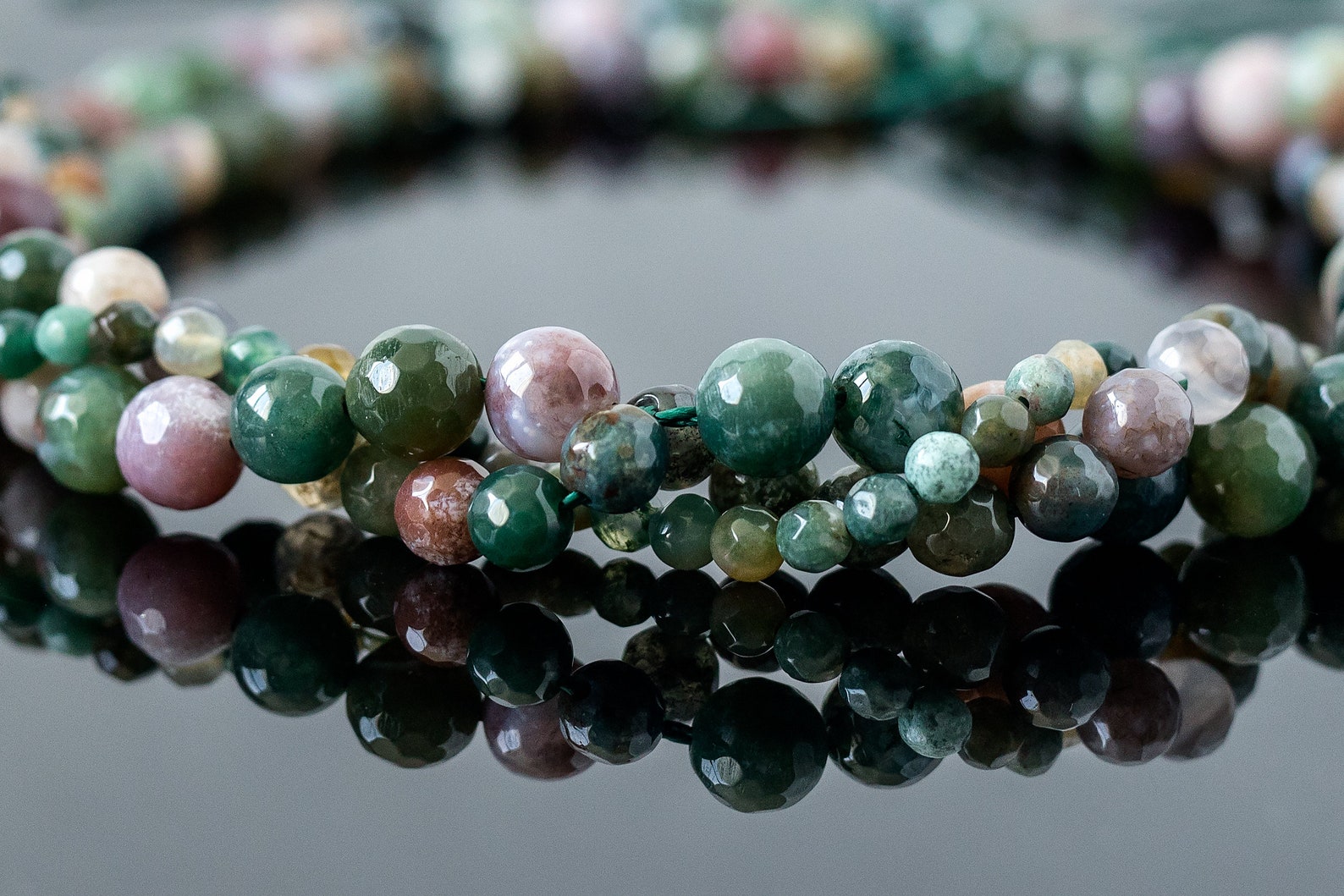 3 Sizes Natural Faceted Indian Agate Beads 4mm 6mm 8mm - Etsy