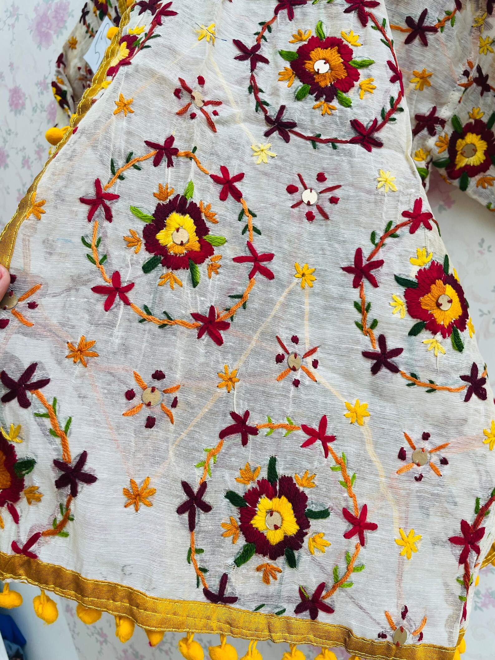 Women's Silk Phulkari Jacket Kimono Embroiderd Short Jacket ...