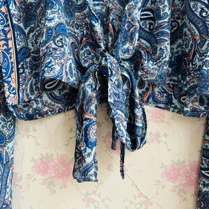 SUMMER SUN TOP Vintage Indian Silk Hippie Retro 70s 60'S Recycled Silk ...