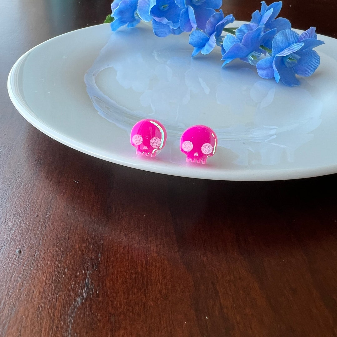 Skull Earring Studs, Skull Studs, Skull Jewelry, Skeleton Earrings ...