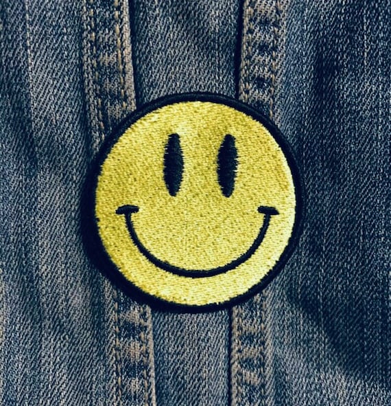 Smiley Face Iron on Patch | Etsy