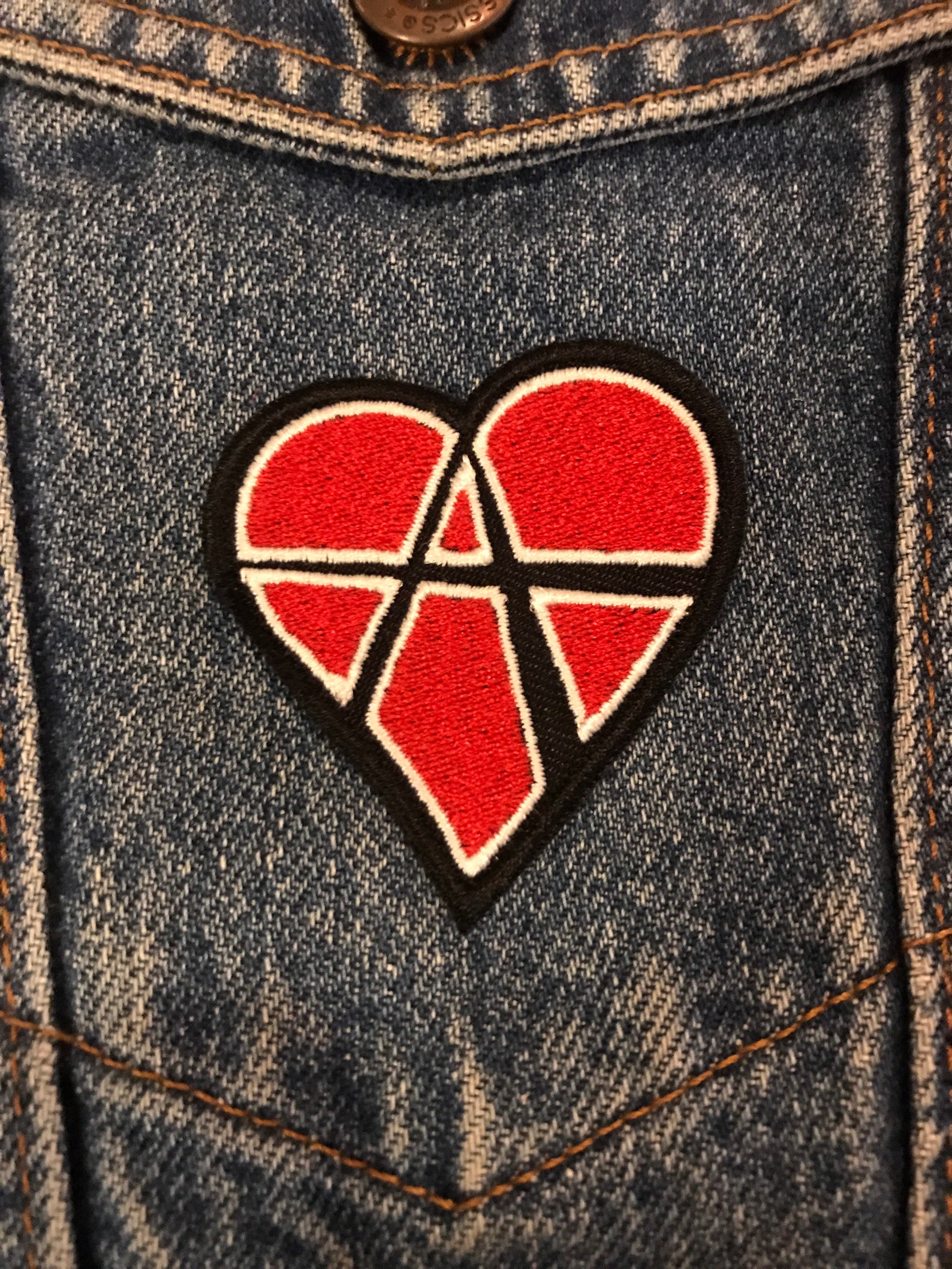 Anarchy Heart Iron on Patch - Etsy