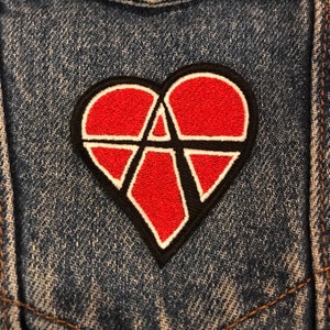 Anarchy Heart Iron on Patch - Etsy