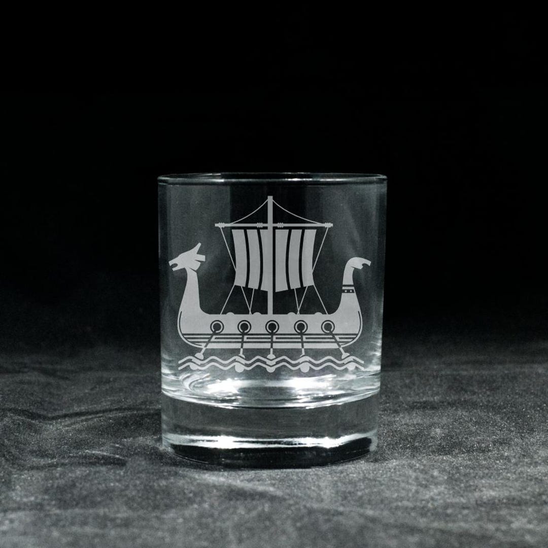Viking Ship Glass | Water | Wine | Whisky | Beer | Gift | Laser ...
