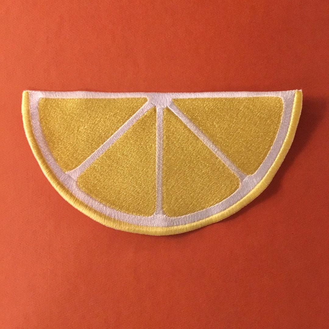 BIG Lemon Slice Iron on Patch - Etsy