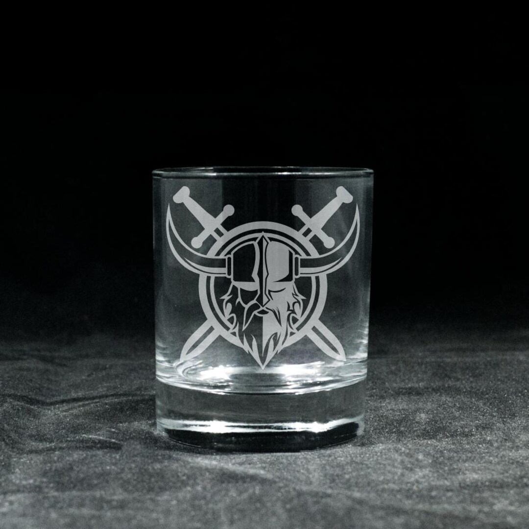 Viking Head Sword Glass | Water | Wine | Whisky | Beer | Gift | Laser ...