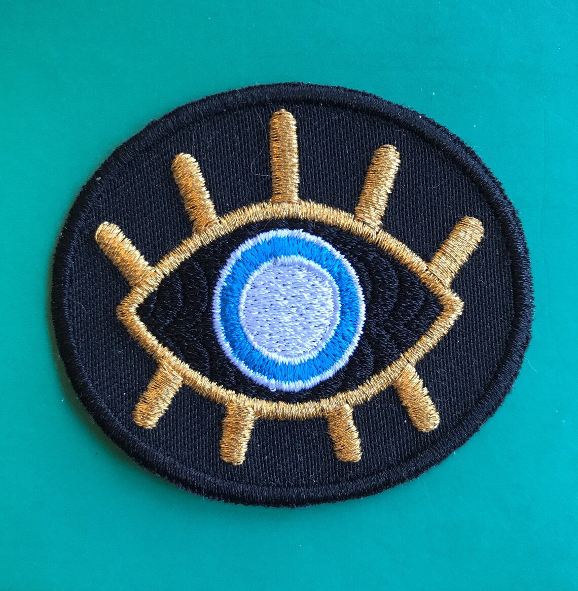 Evil Eye Black Iron on Patch | Etsy