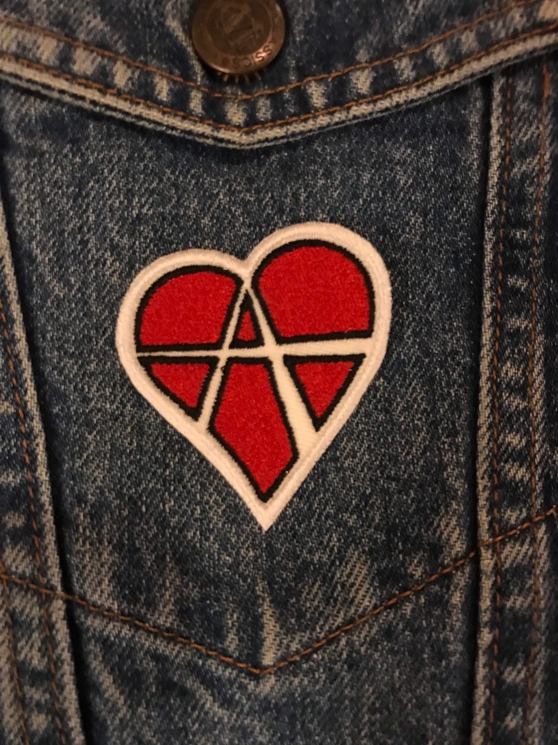Anarchy Heart Iron on Patch | Etsy