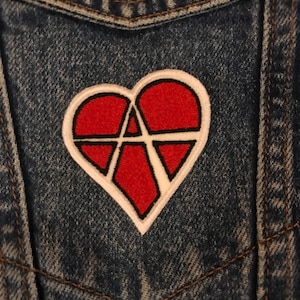 Anarchy Heart Iron on Patch - Etsy