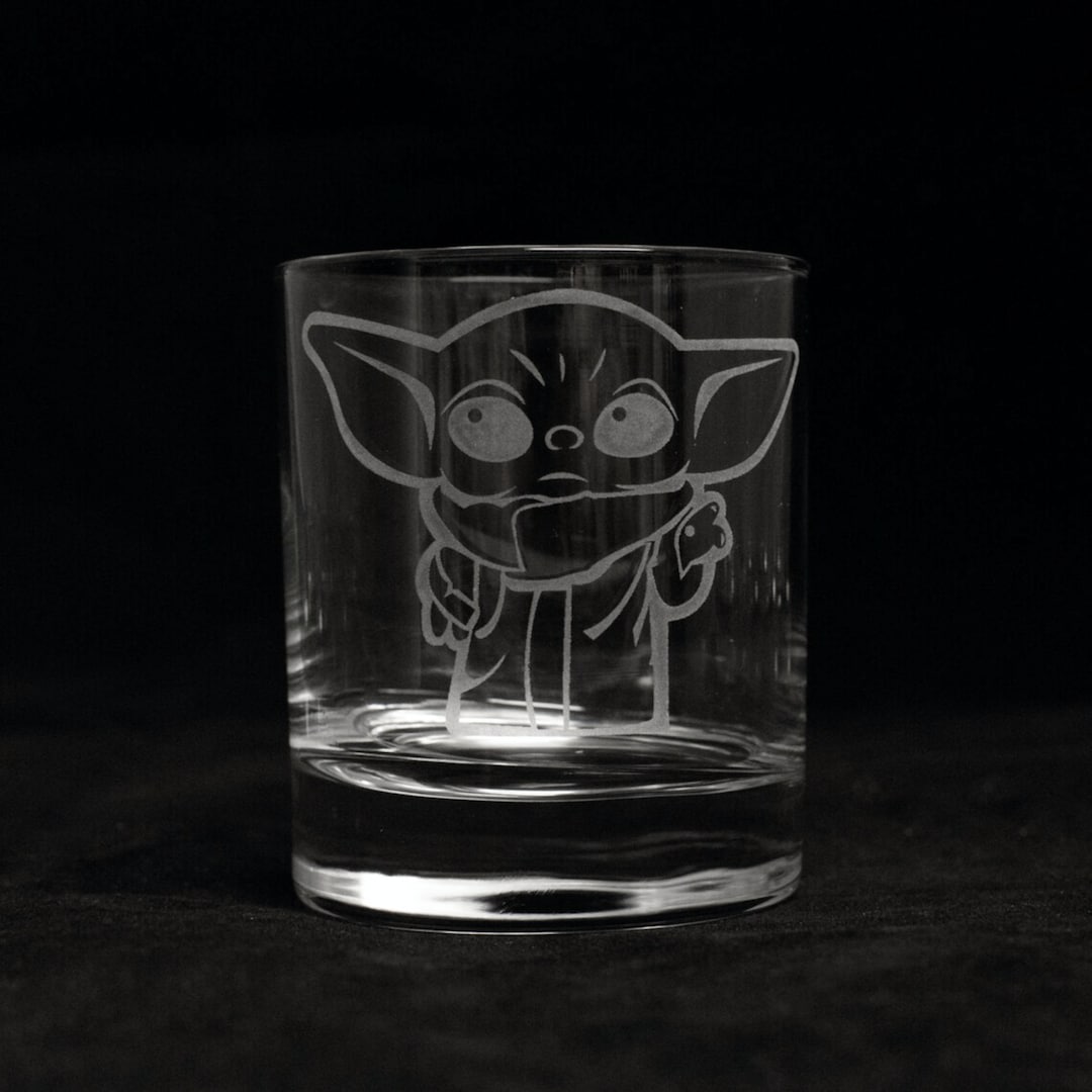 Baby Yoda Glass Star Wars Water Wine Whisky Beer Gift Laser Engraved - Etsy