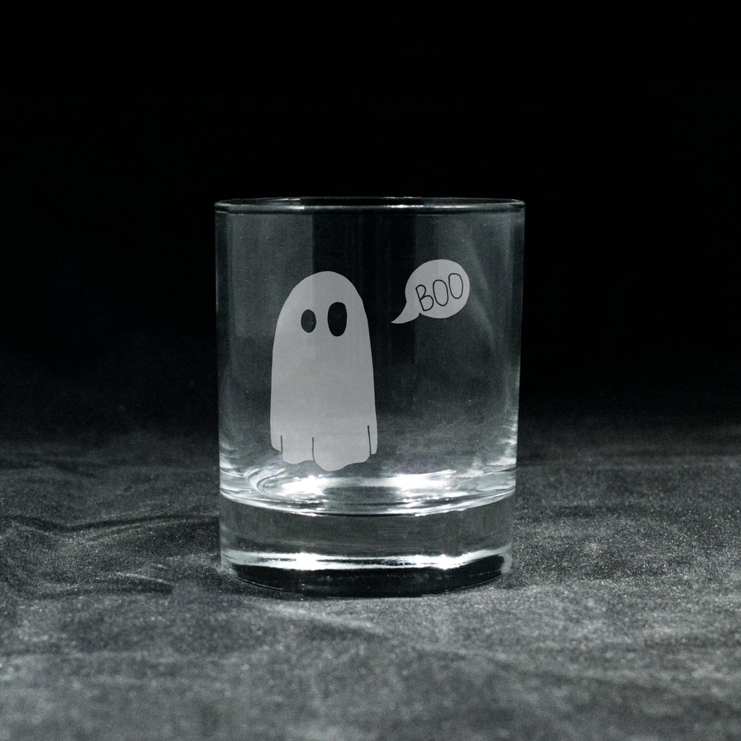 Cute Ghost Glass | Boo | Halloween | Spooky | Wine | Whisky | Beer ...