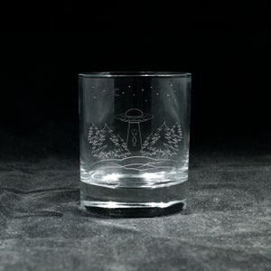 Alien UFO Wood Glass Water Wine Whisky Beer Gift Laser Engraved - Etsy