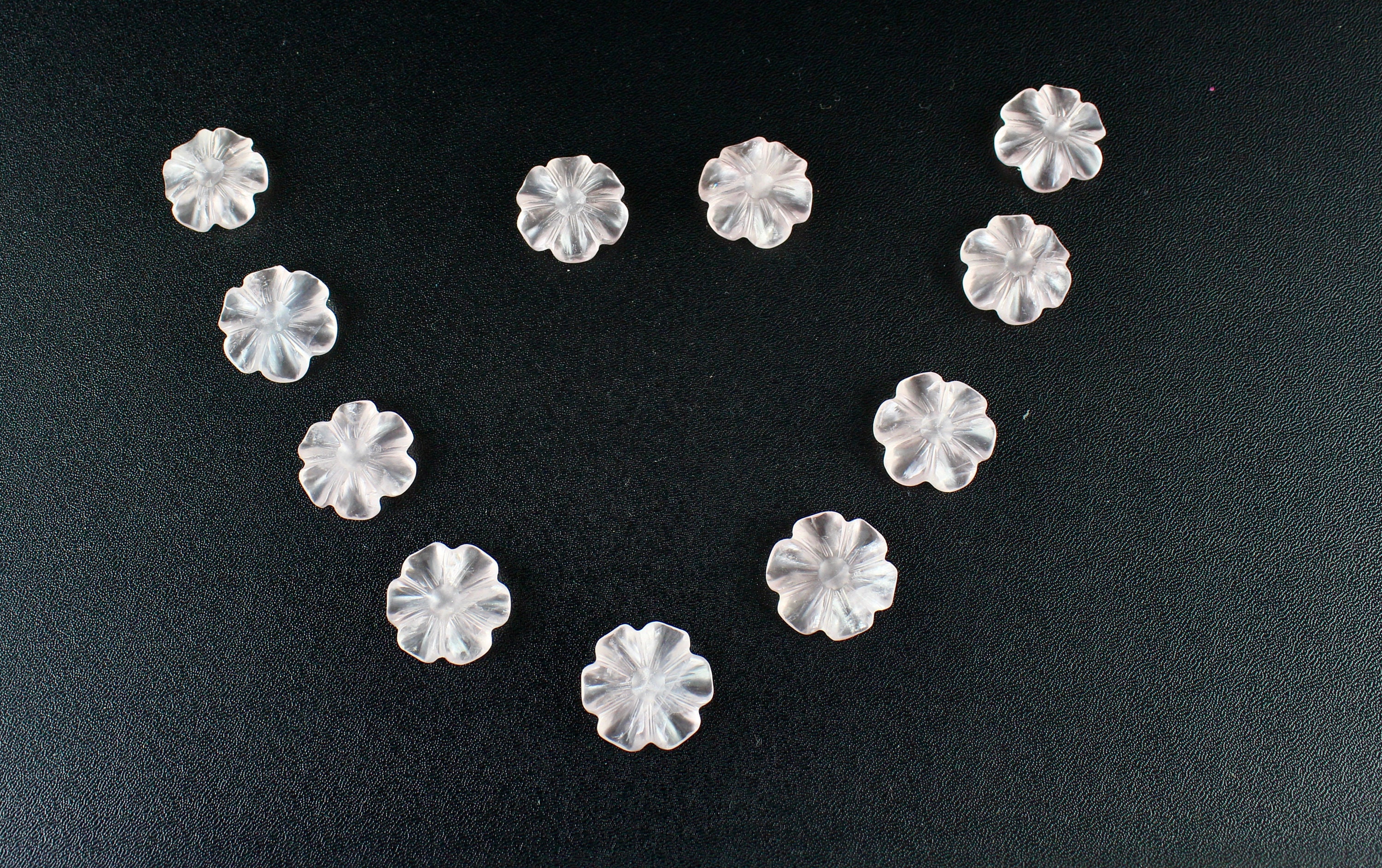 Finest Natural ROSE QUARTZ Carved FLOWER 11 Pcs 97.35 Carats - Etsy