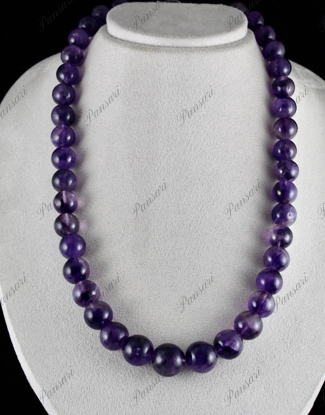 Natürliche Amethyst Perlenkette 1 Linie 846 Ct Große runde Edelstein ...