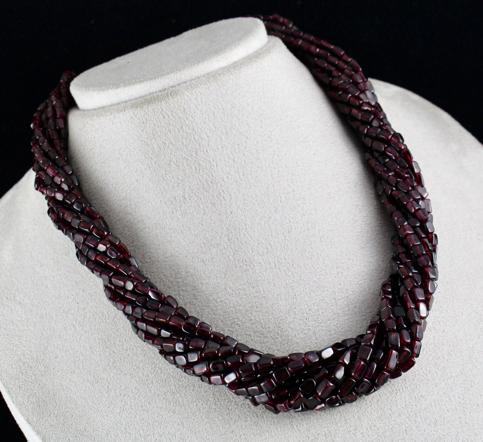 Natural GARNET SQUARE Gemstone Ladies 10 Line 1085 Carats Gemstone ...