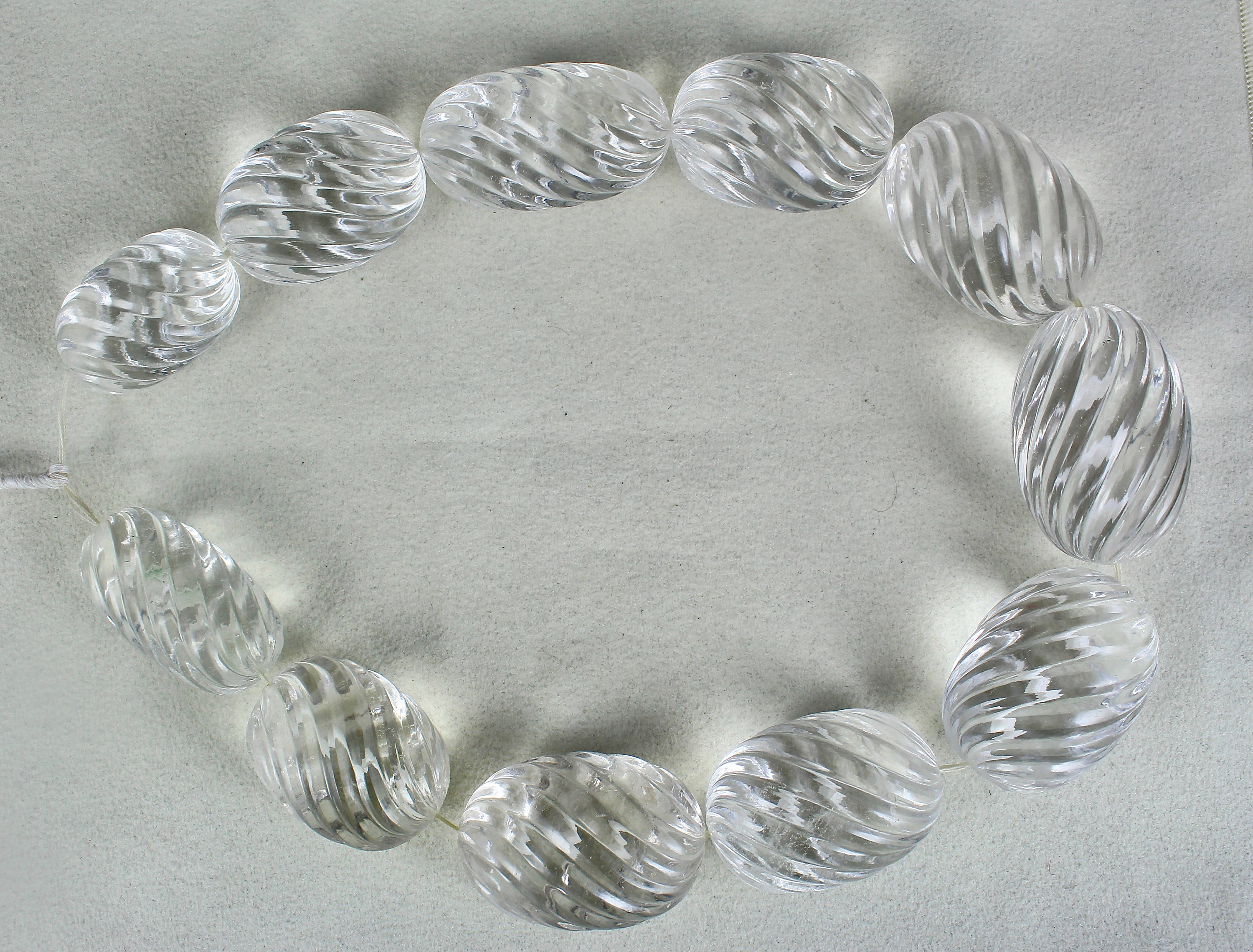 11 Pcs 2965 Cts Natural White ROCK CRYSTAL QUARTZ Carved Oval - Etsy