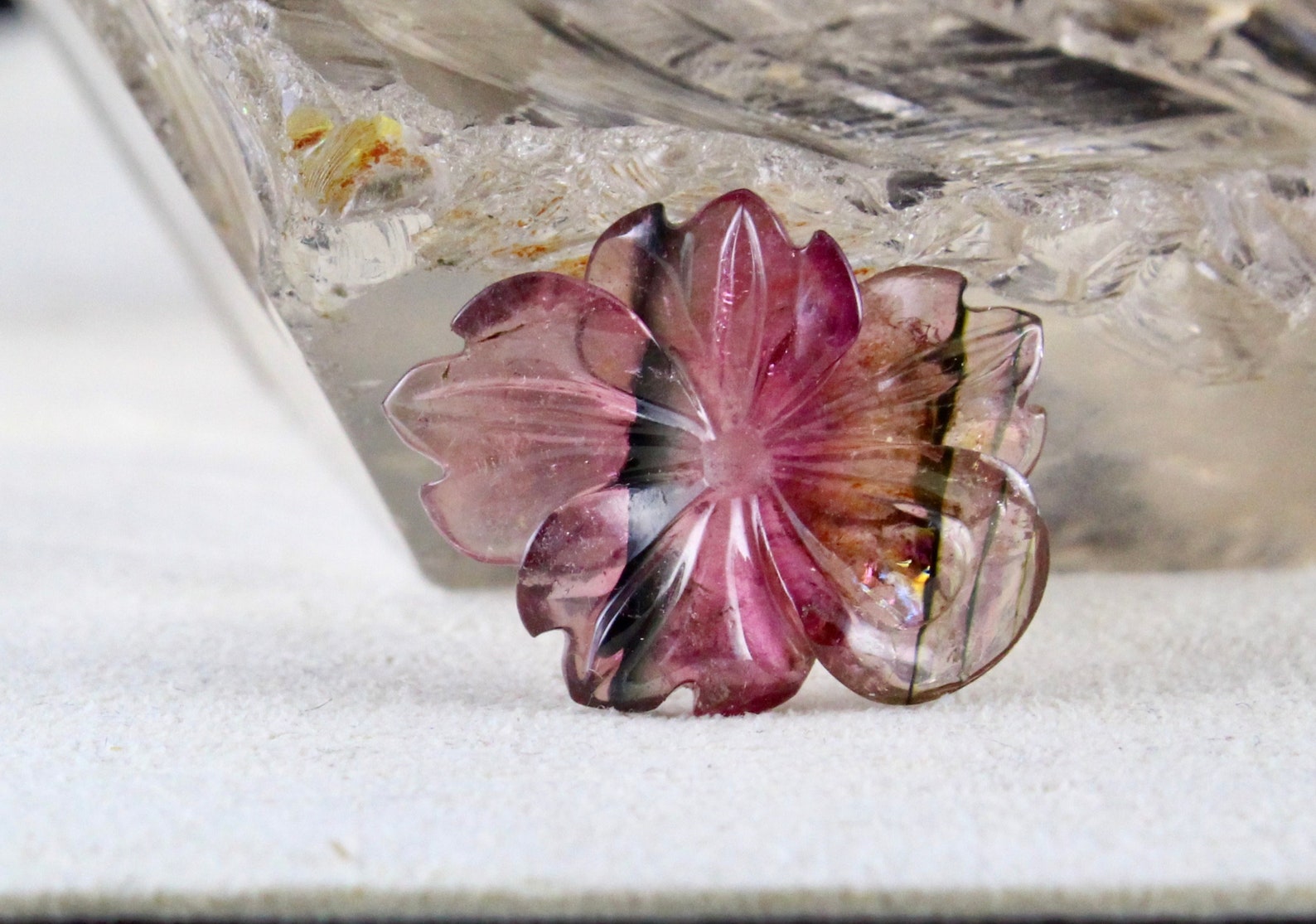 Natural Multi TOURMALINE Carved FLOWER 18.99 Carats GEMSTONE - Etsy