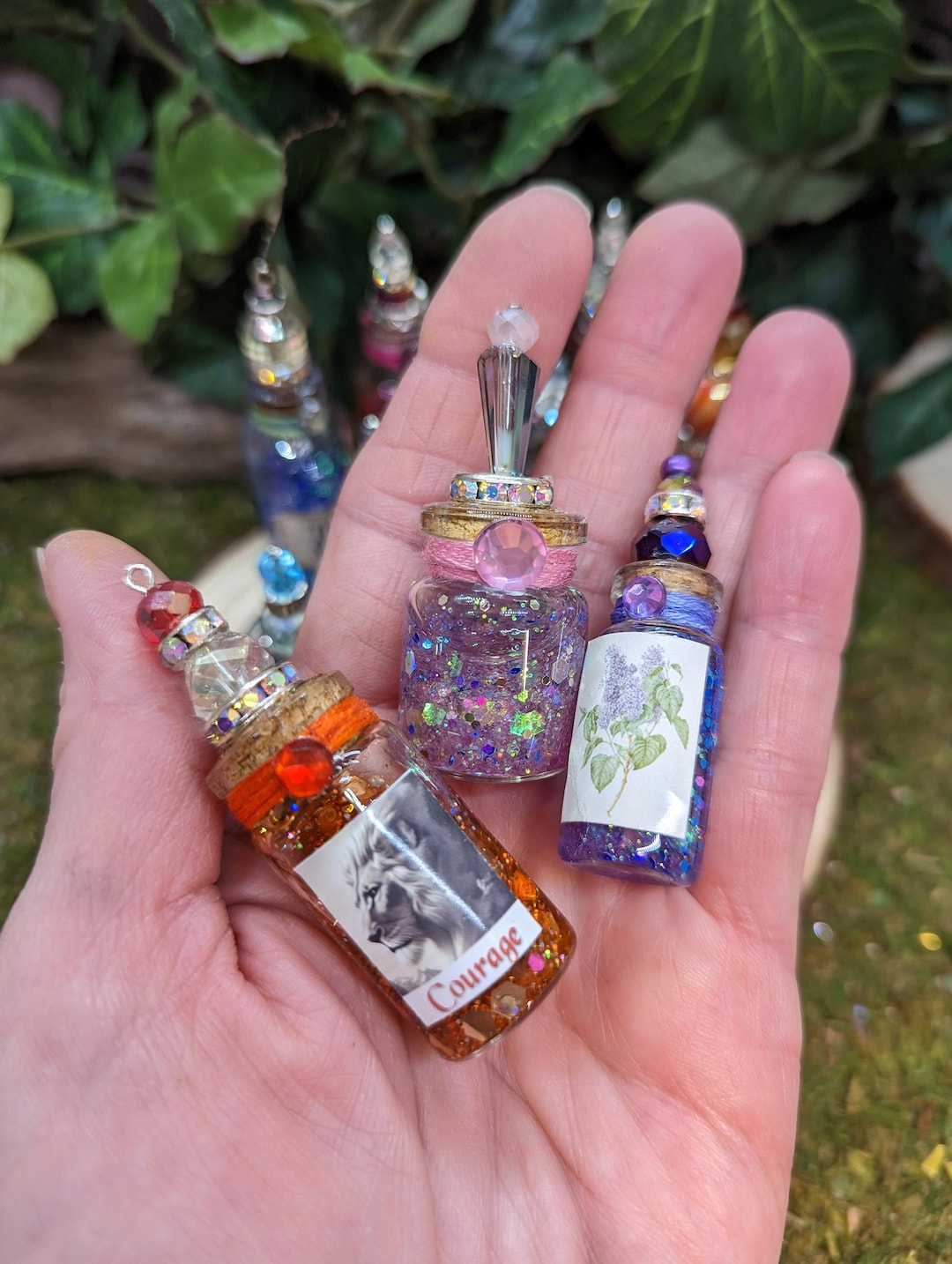 3 or 5 Miniature Potion Bottles, Fairy Miniature Bottles, Magic Fairy ...
