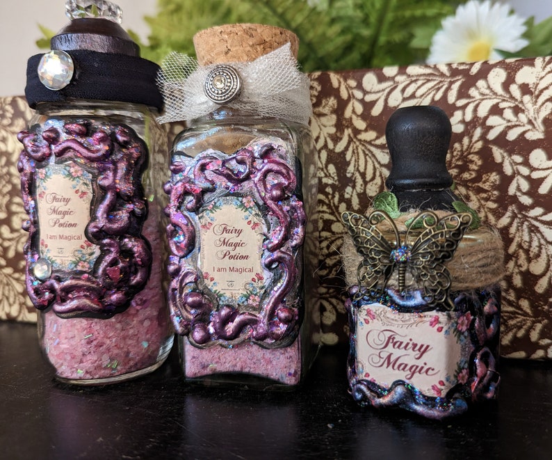 Fairy Magic Potion Bottles Fairy Potion Bottle Fairy Garden - Etsy