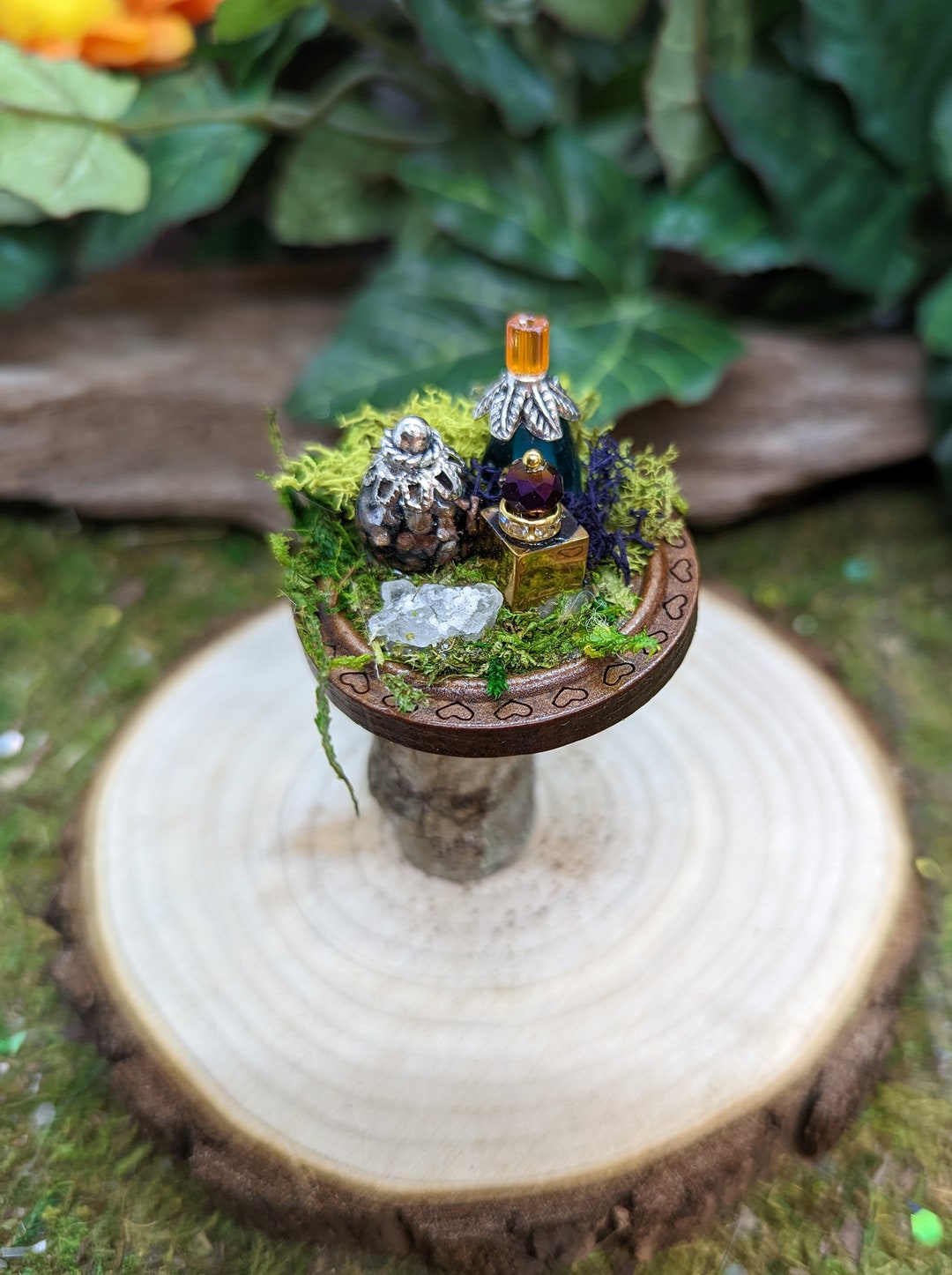 Fairy Table With 3 Mini Potions, Fairy Garden Accessories, Fairy Garden ...