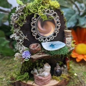 Handcrafted Fairy Garden Vanity Table With Potions & Mirror - Etsy