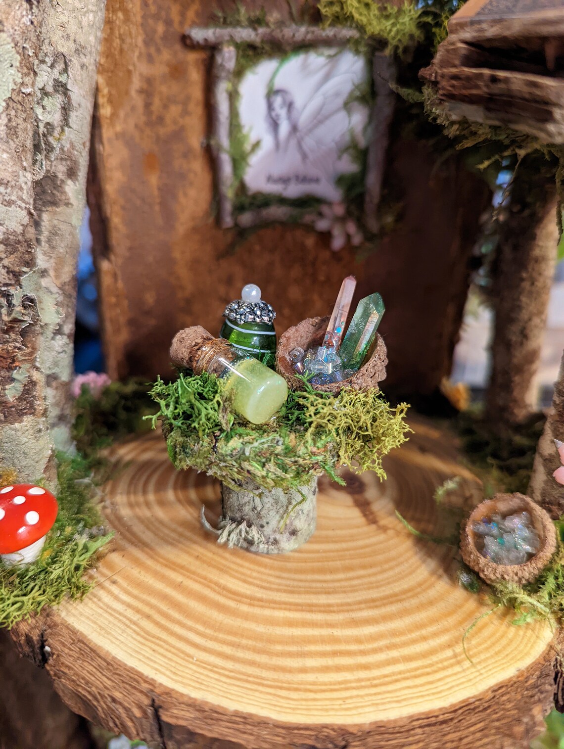 Fairy Table W/ Crystals and Potion Fairy Garden Accessories - Etsy