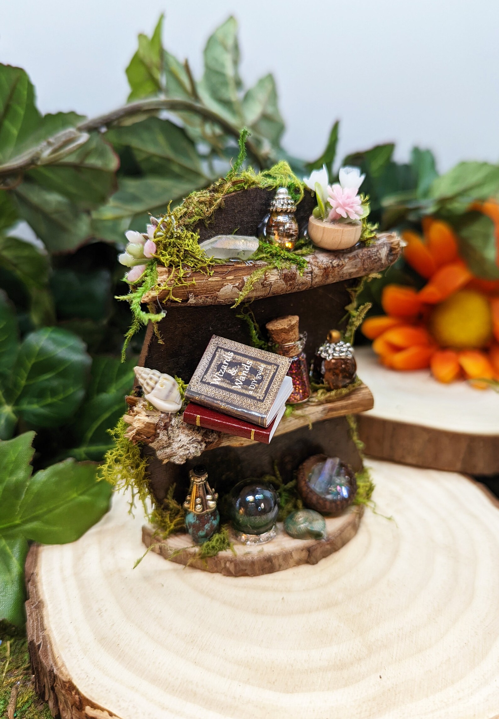 Fairy Bookshelf, Fairy Garden Accessories, Fairy Garden Book Shelf ...