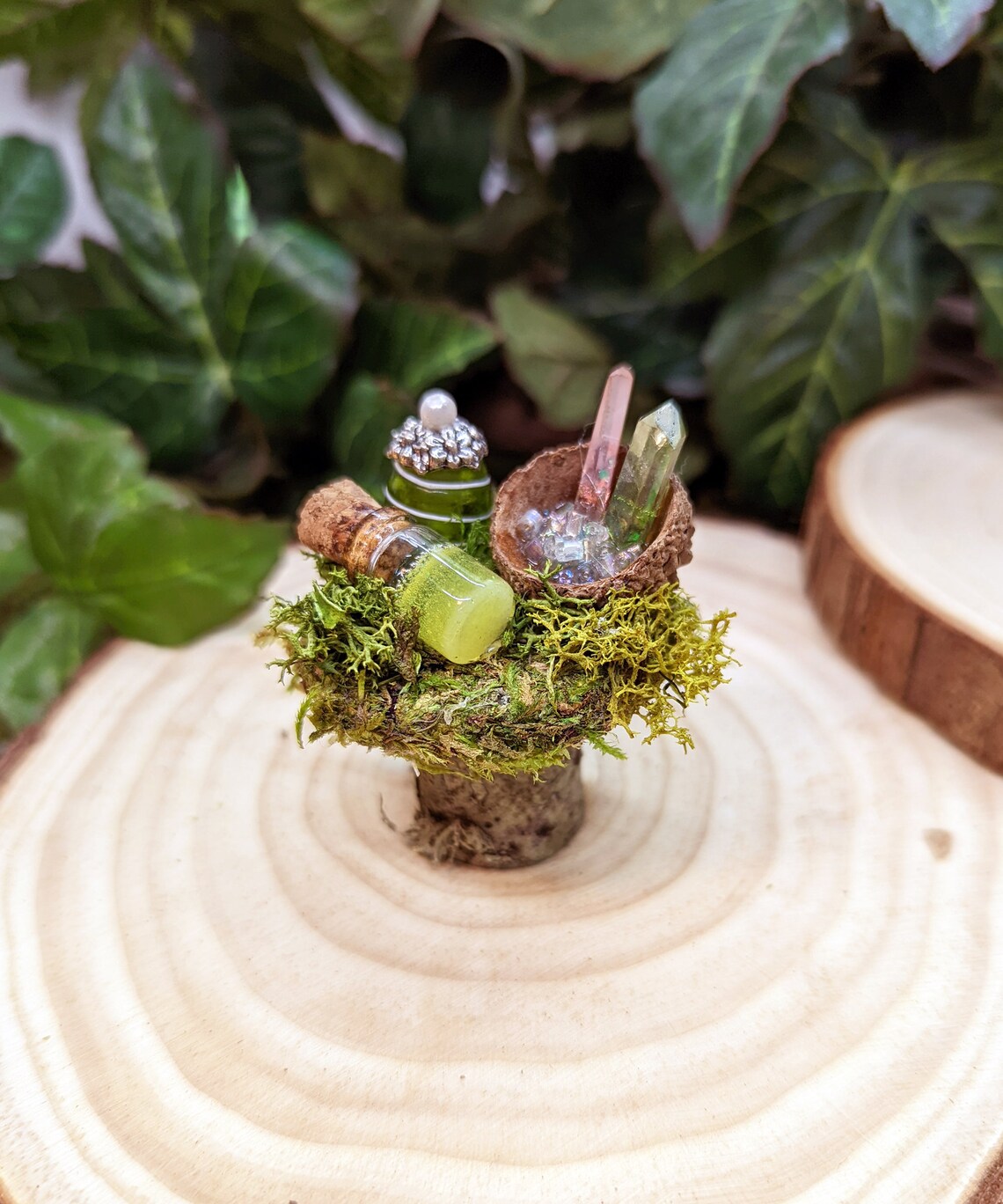 Fairy Table W/ Crystals and Potion Fairy Garden Accessories - Etsy