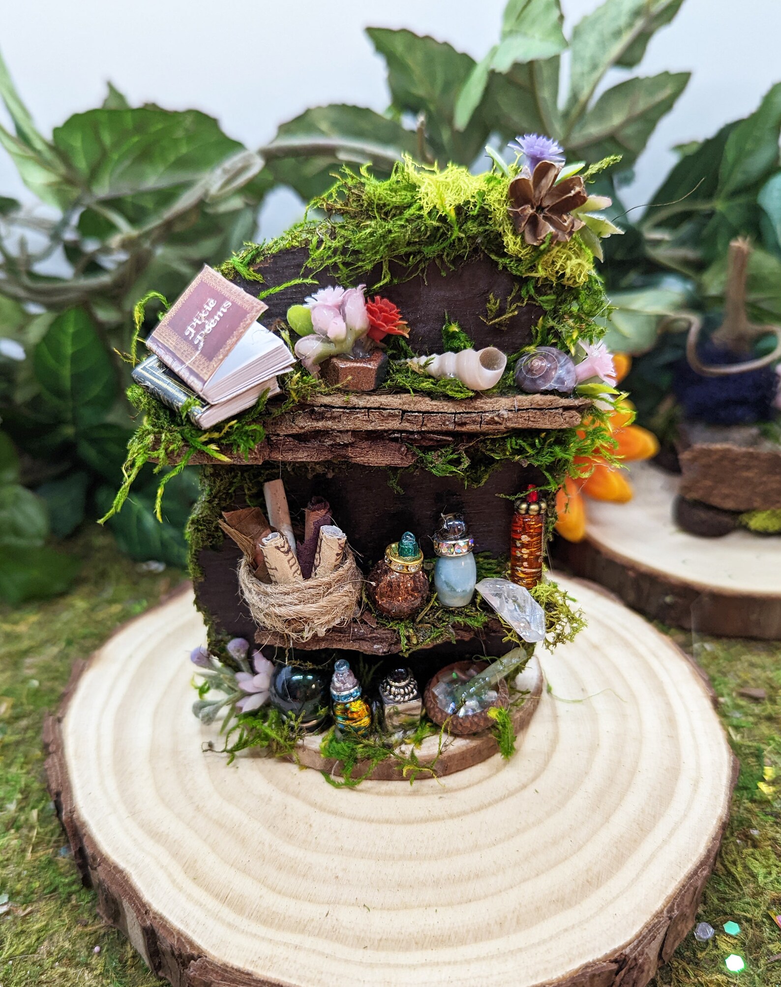Fairy Bookshelf, Fairy Garden Accessories, Fairy Garden Book Shelf ...