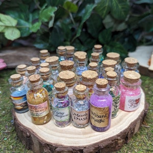 3 or 5 Mini Potion Bottles, Fairy Miniature Bottles, Magic Mini Fairy ...