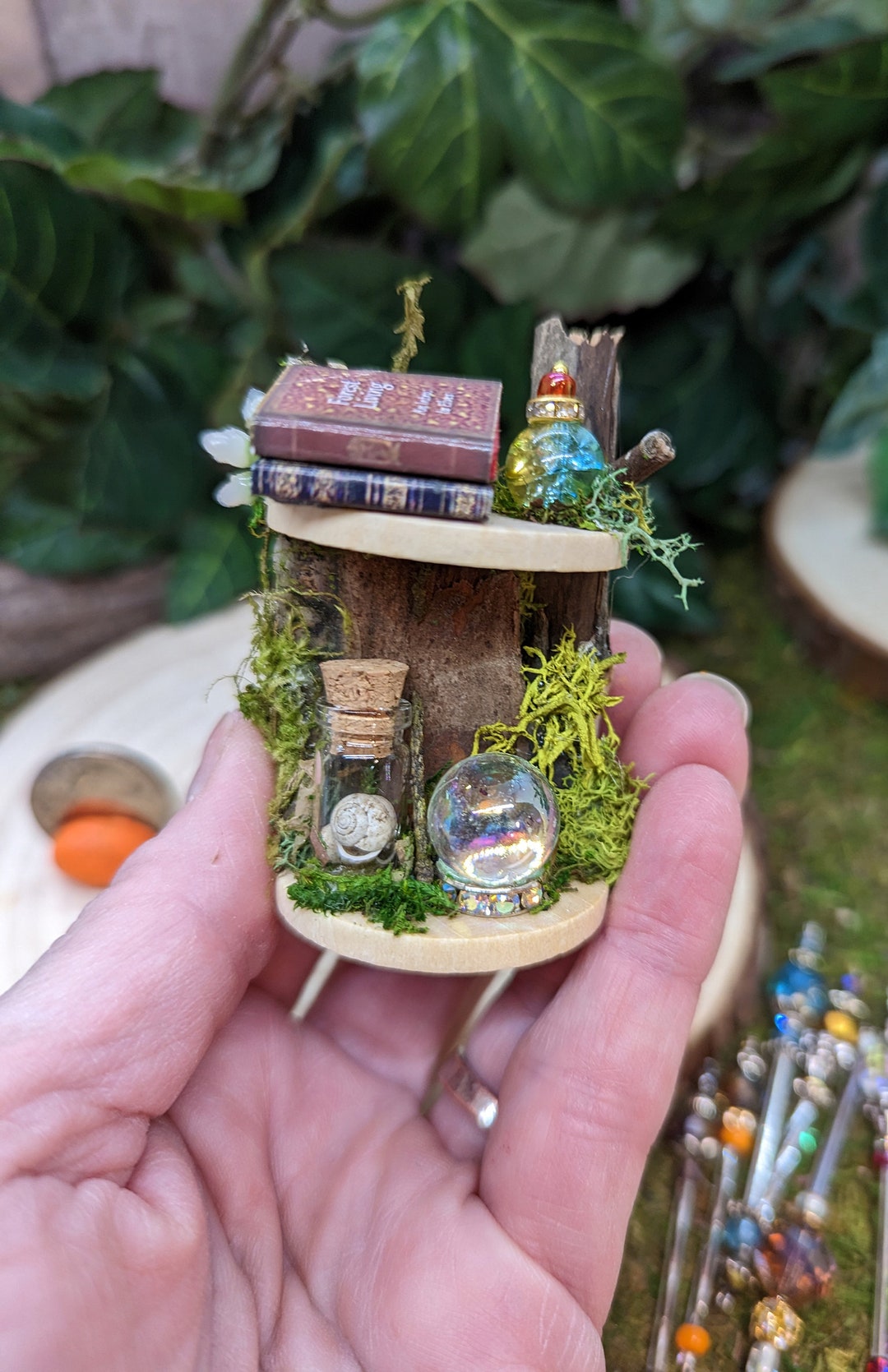 Mini Fairy Bookshelf, Fairy Garden Accessories, Fairy Garden Book Shelf ...