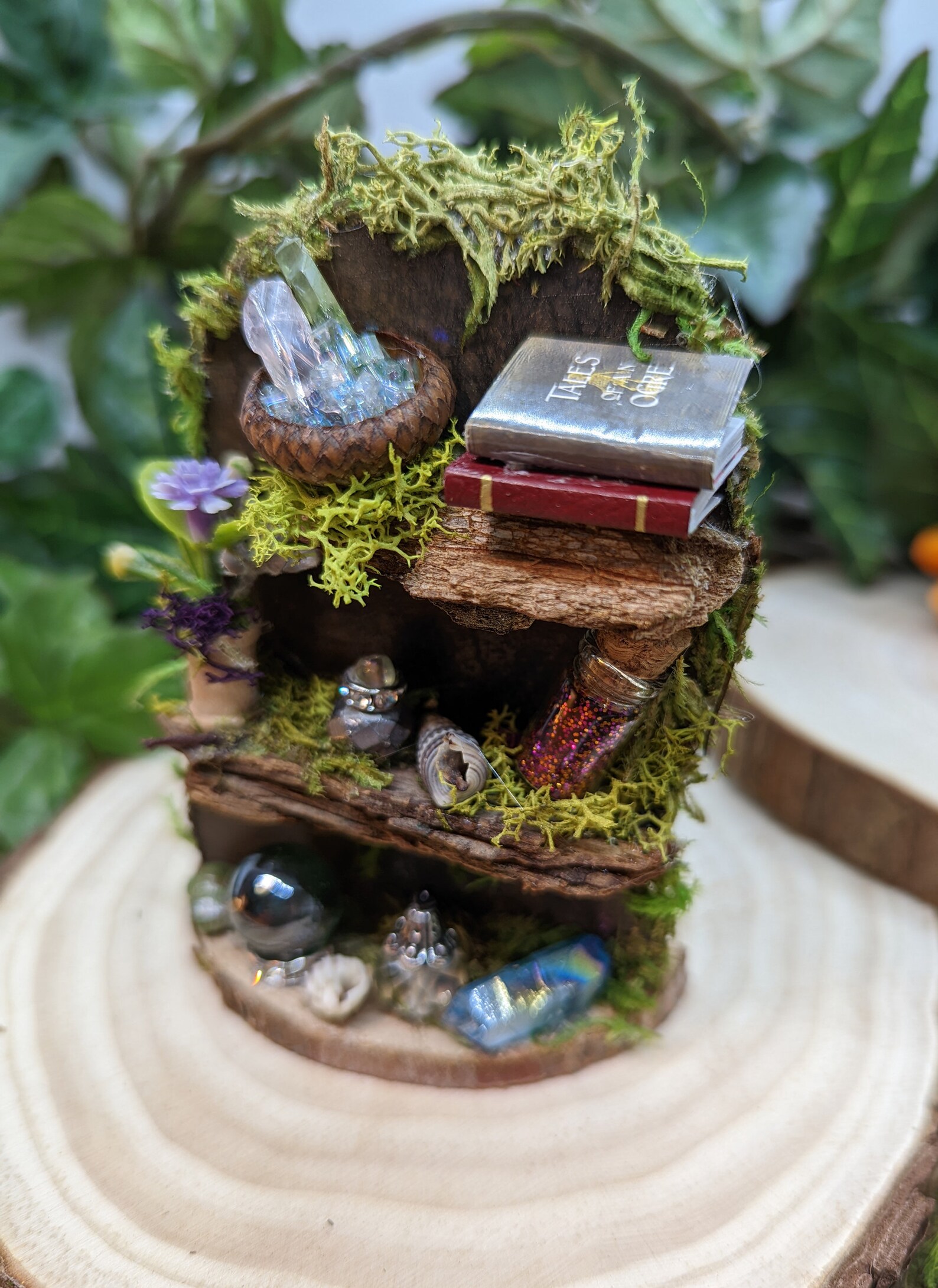Fairy Bookshelf, Fairy Garden Accessories, Fairy Garden Book Shelf ...
