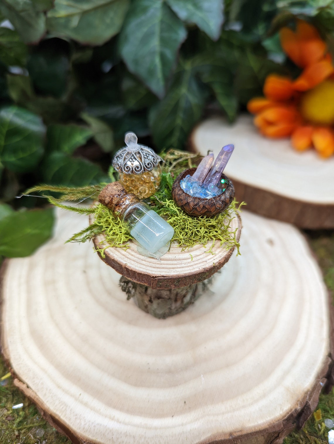 Fairy Table W/ Crystals and Potion Fairy Garden Accessories - Etsy
