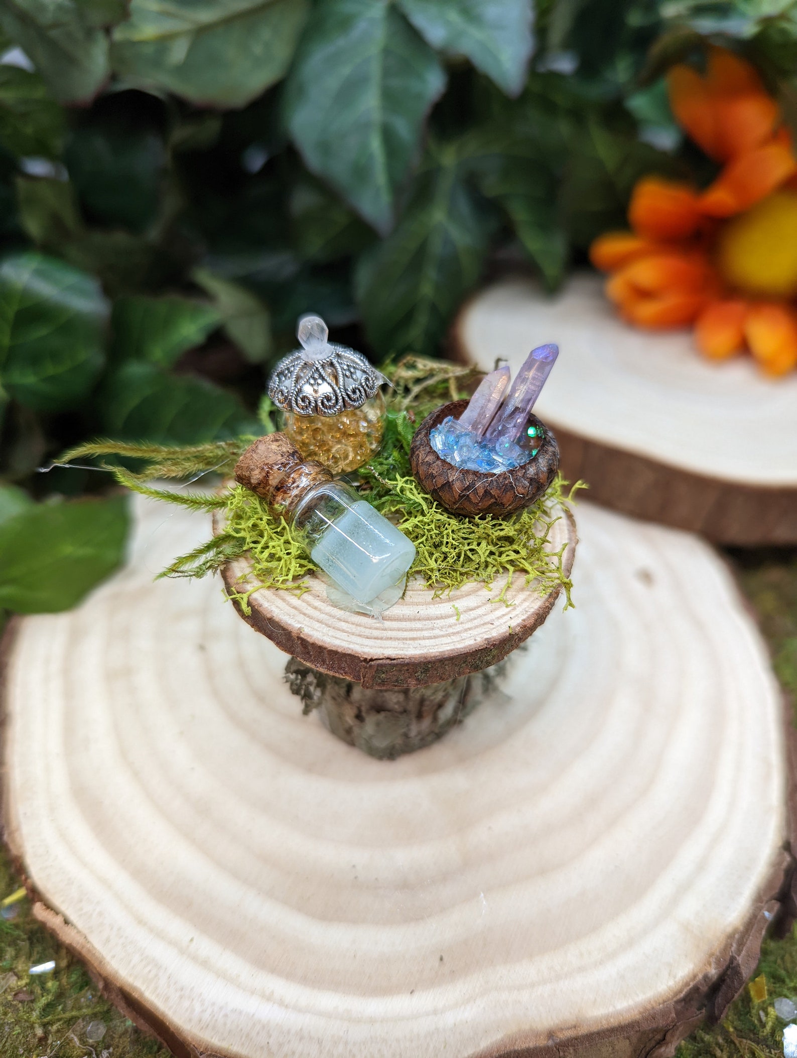 Fairy Table W/ Crystals and Potion Fairy Garden Accessories - Etsy