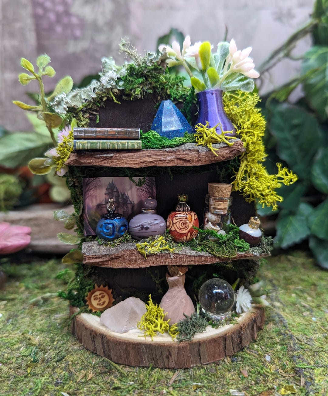 Fairy Bookshelf, Fairy Garden Accessories, Fairy Garden Book Shelf ...