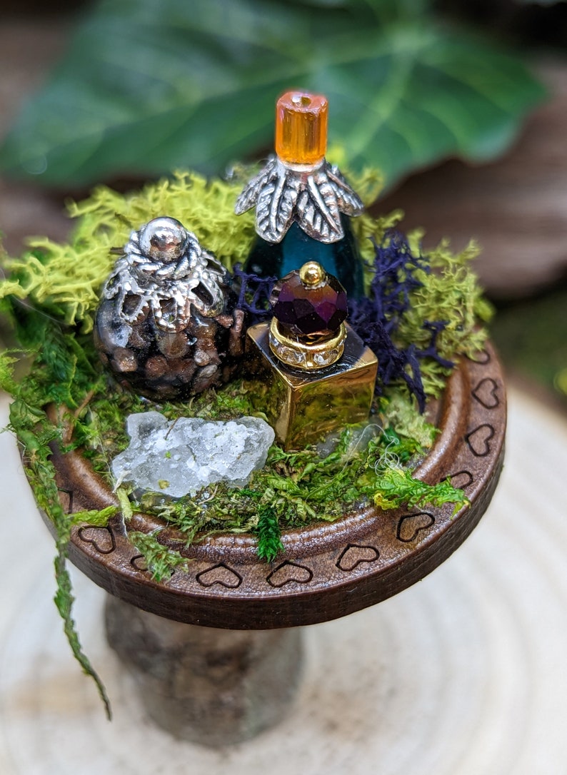 Fairy Table With 3 Mini Potions Fairy Garden Accessories - Etsy