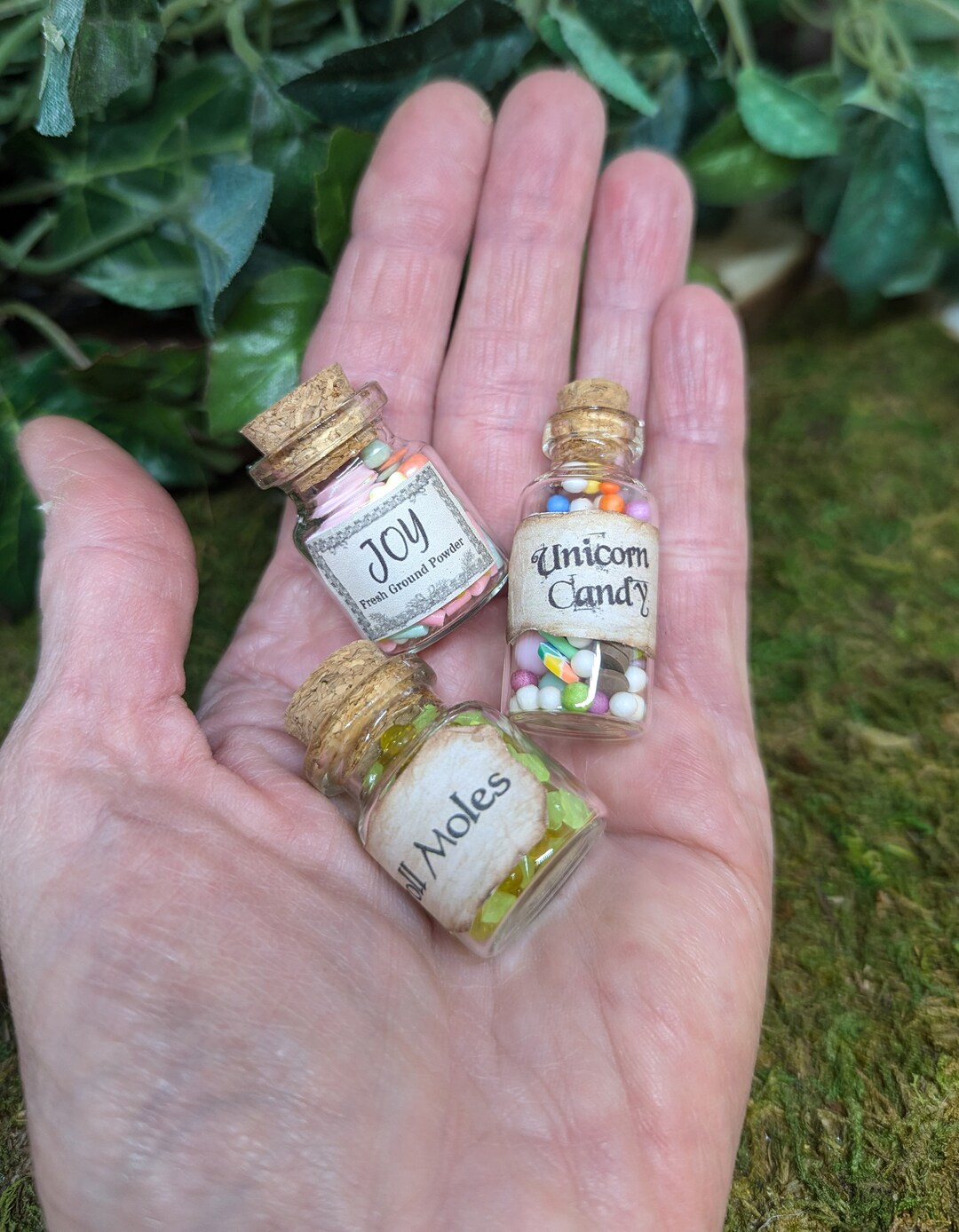 3 or 5 Mini Potion Bottles, Fairy Miniature Bottles, Magic Mini Fairy ...
