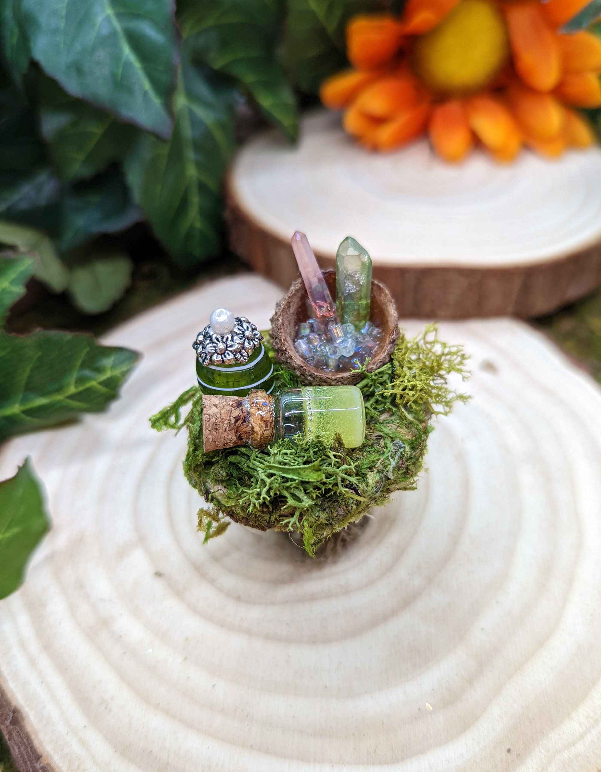 Fairy Table W/ Crystals and Potion Fairy Garden Accessories - Etsy