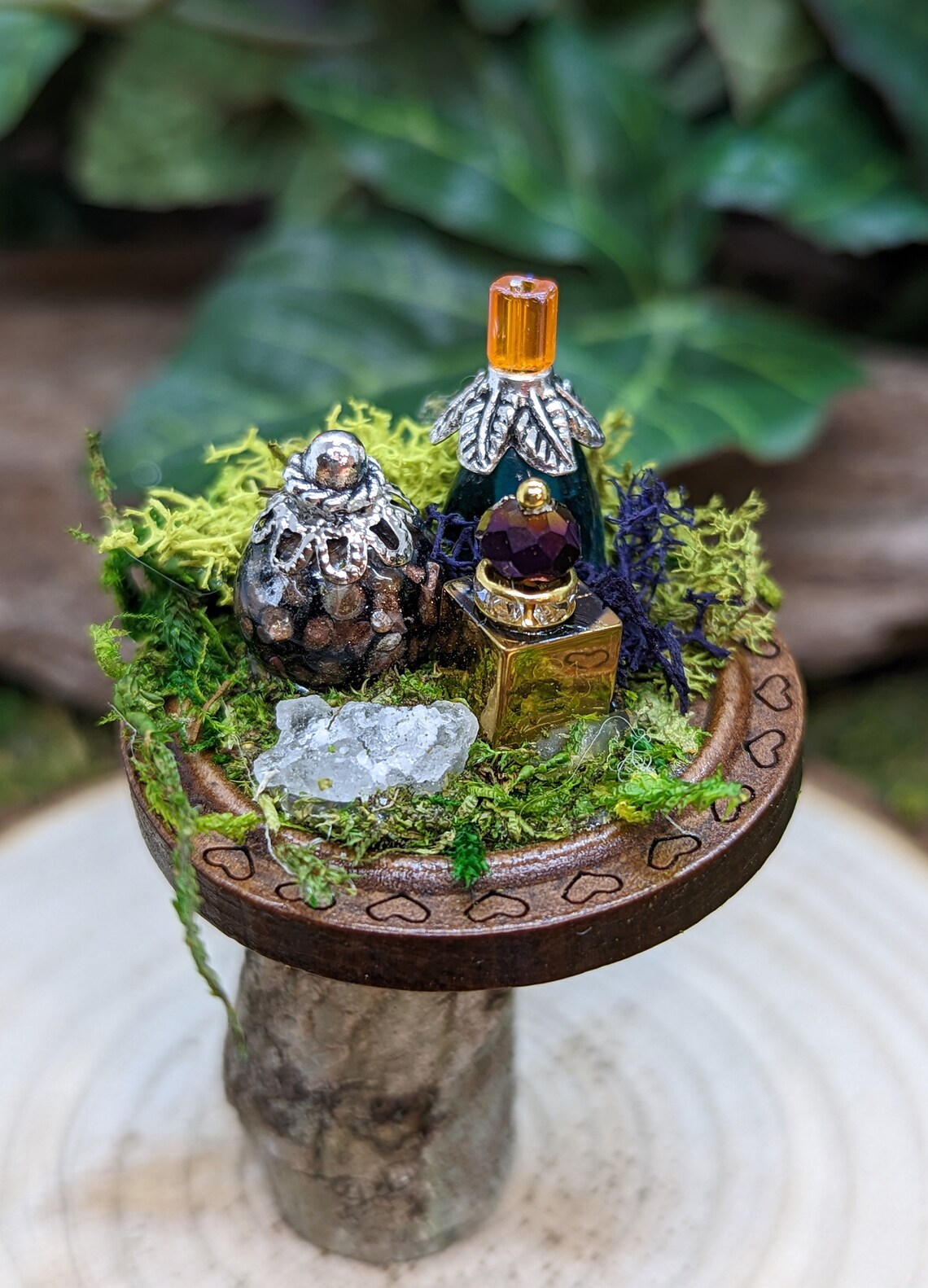 Fairy Table With 3 Mini Potions Fairy Garden Accessories - Etsy
