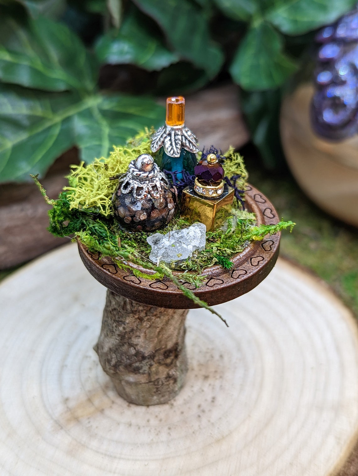 Fairy Table With 3 Mini Potions Fairy Garden Accessories - Etsy