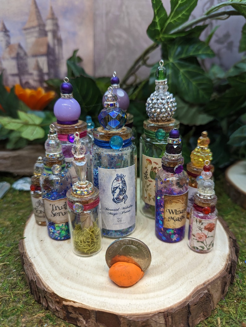 Miniature Fairy Potion Bottles: Magic Kit, Whimsical Decor - Etsy