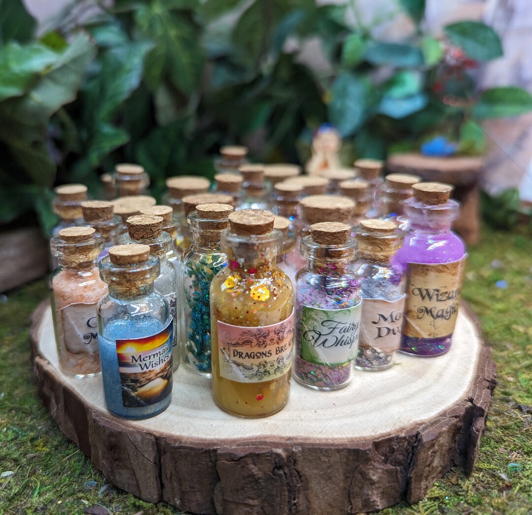 3 or 5 Mini Potion Bottles Fairy Miniature Bottles Magic - Etsy