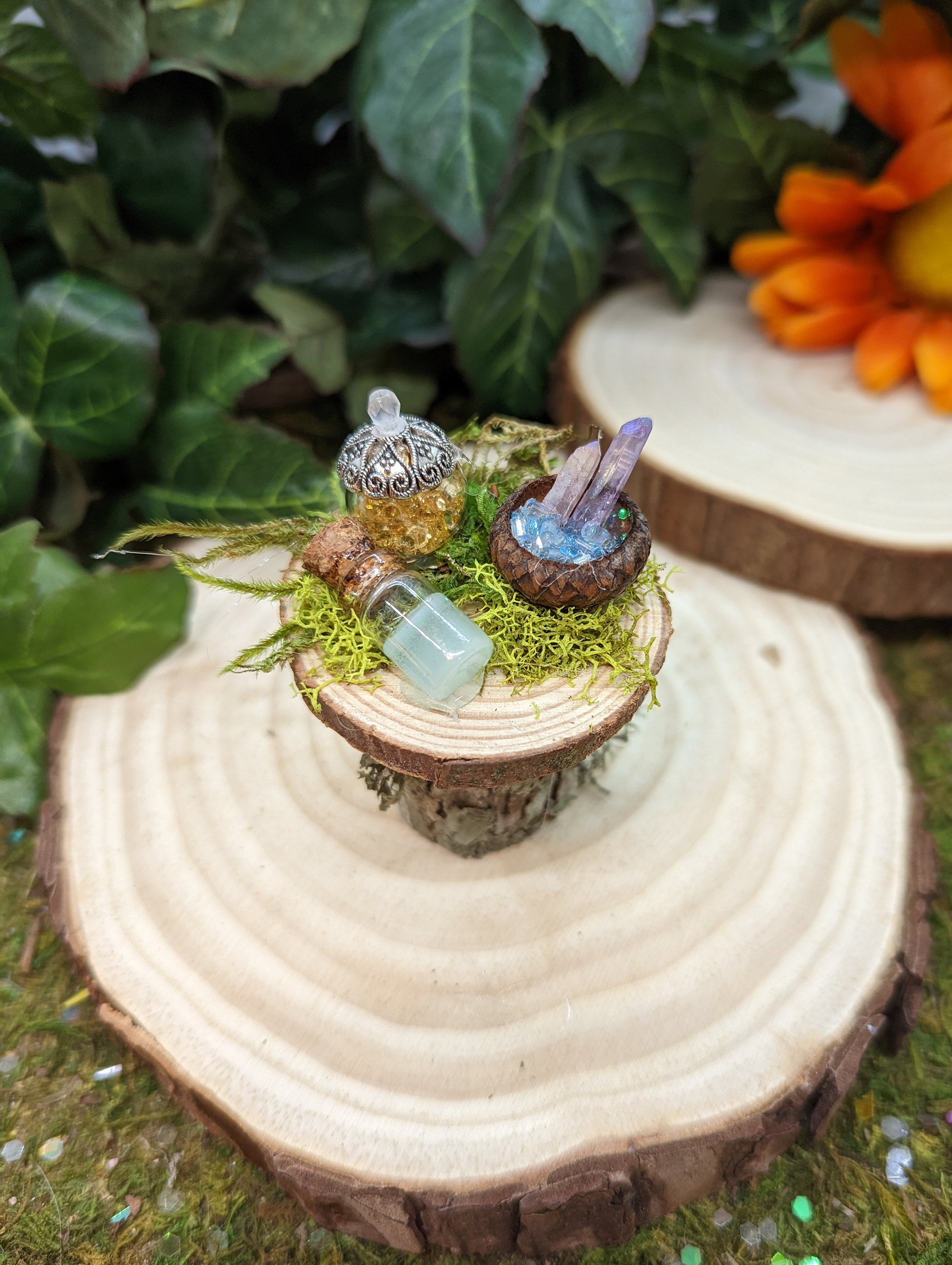 Fairy Table W/ Crystals and Potion Fairy Garden Accessories - Etsy