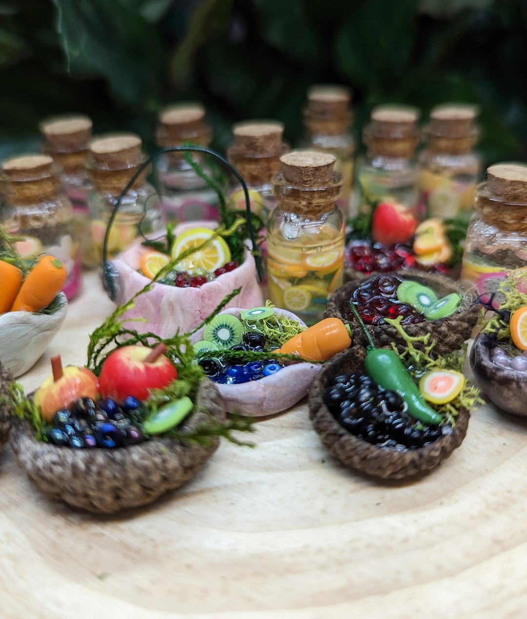 Fairy Garden Miniature Food Bowls & Baskets, Fairy Accessories, Fairy ...