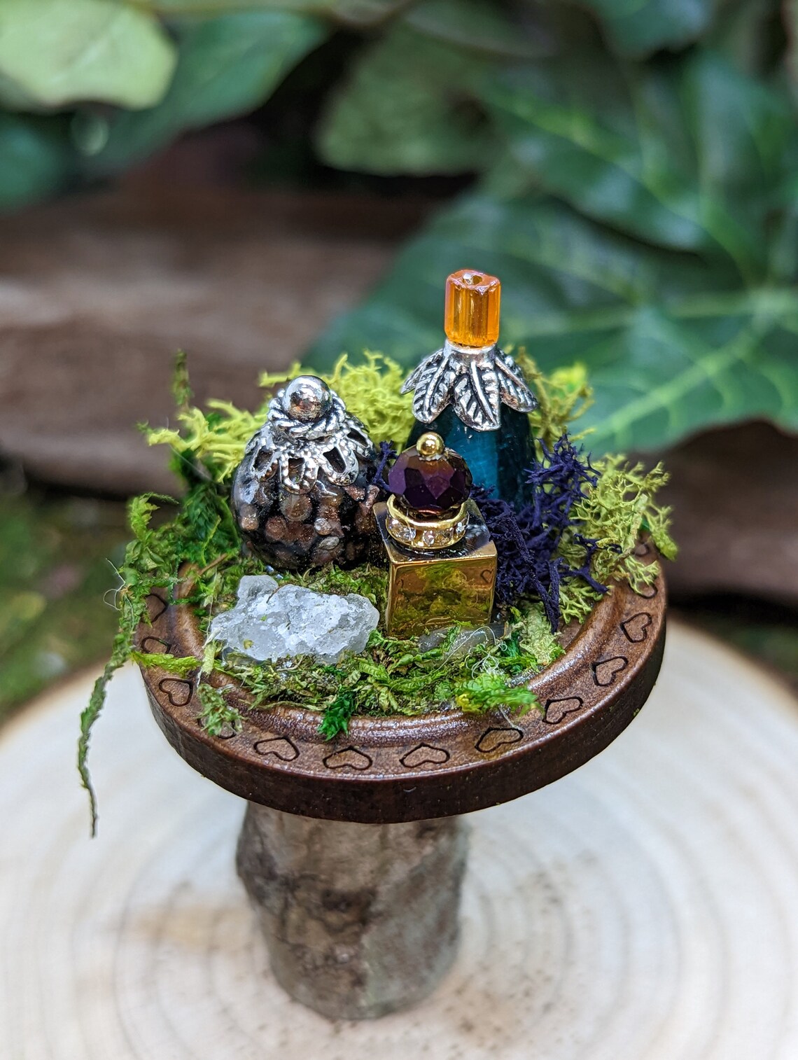 Fairy Table With 3 Mini Potions Fairy Garden Accessories - Etsy