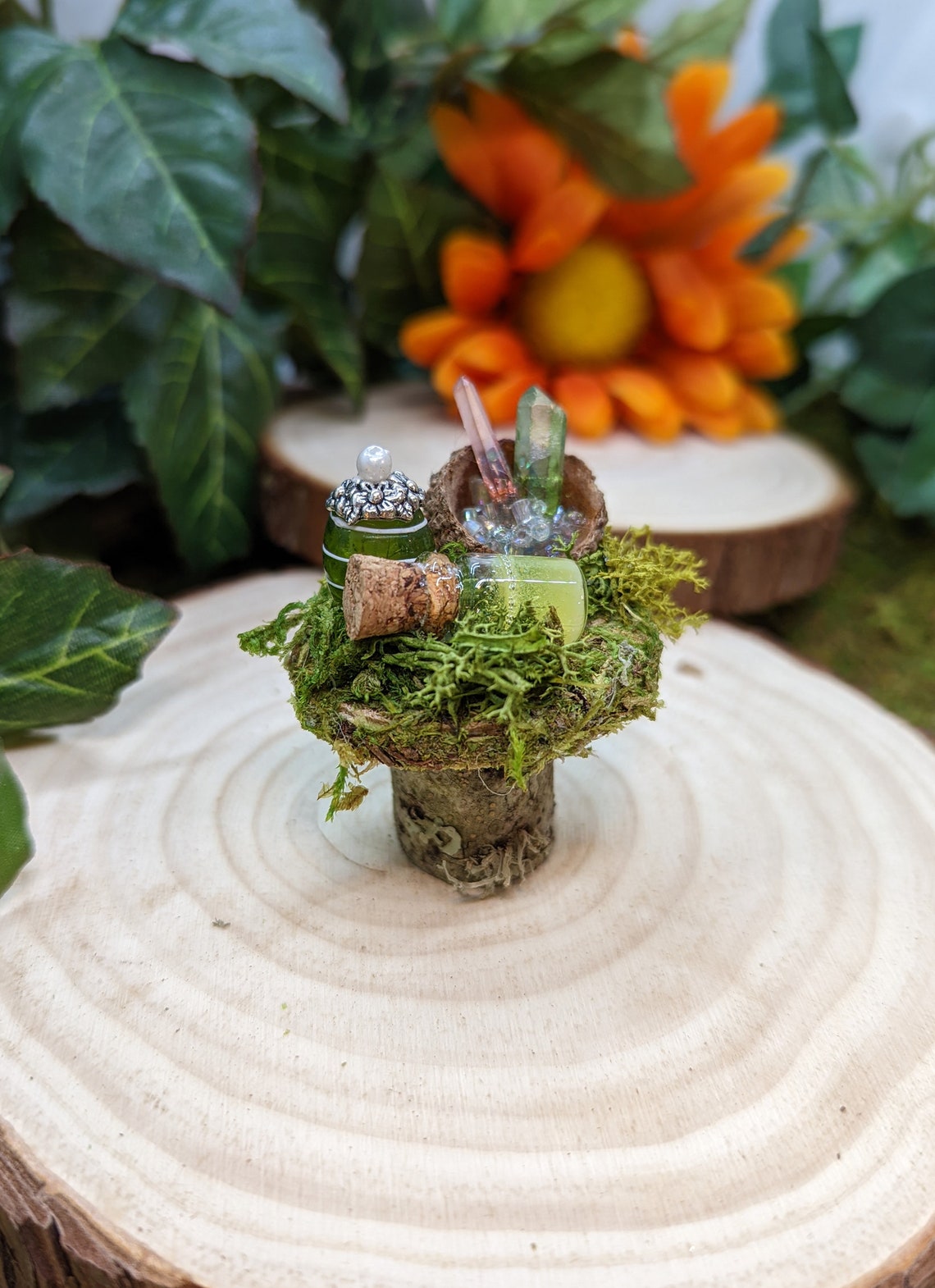 Fairy Table W/ Crystals and Potion Fairy Garden Accessories - Etsy