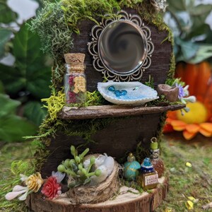 Handcrafted Fairy Garden Vanity Table With Potions & Mirror - Etsy