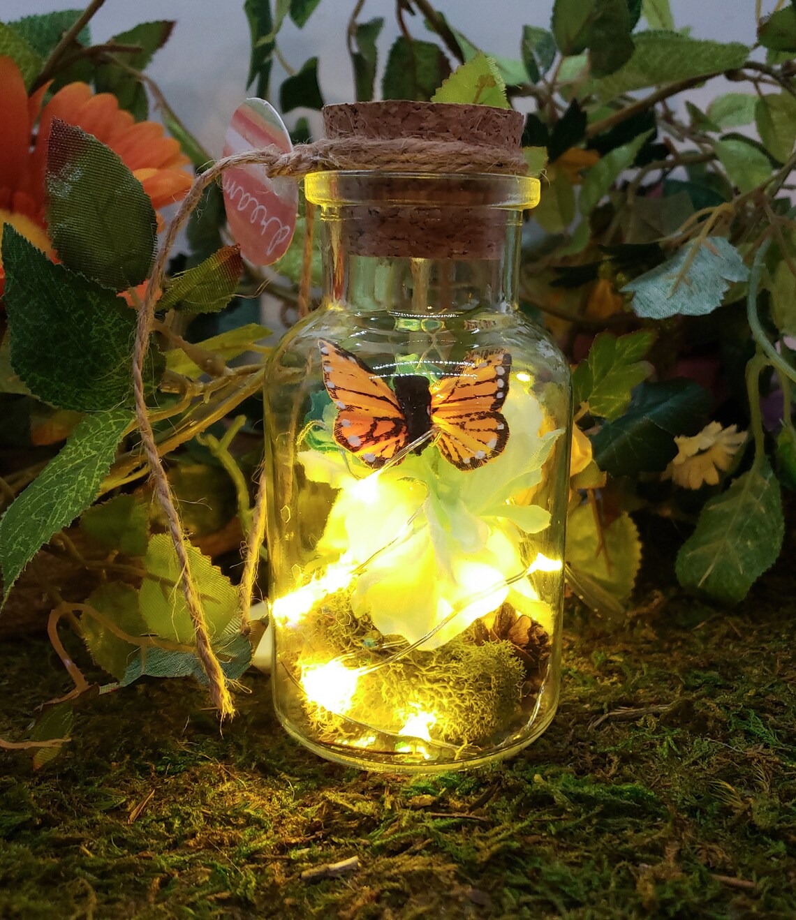 Fairy Night Light W/ Charm Fairy Lights Flower Night Light - Etsy