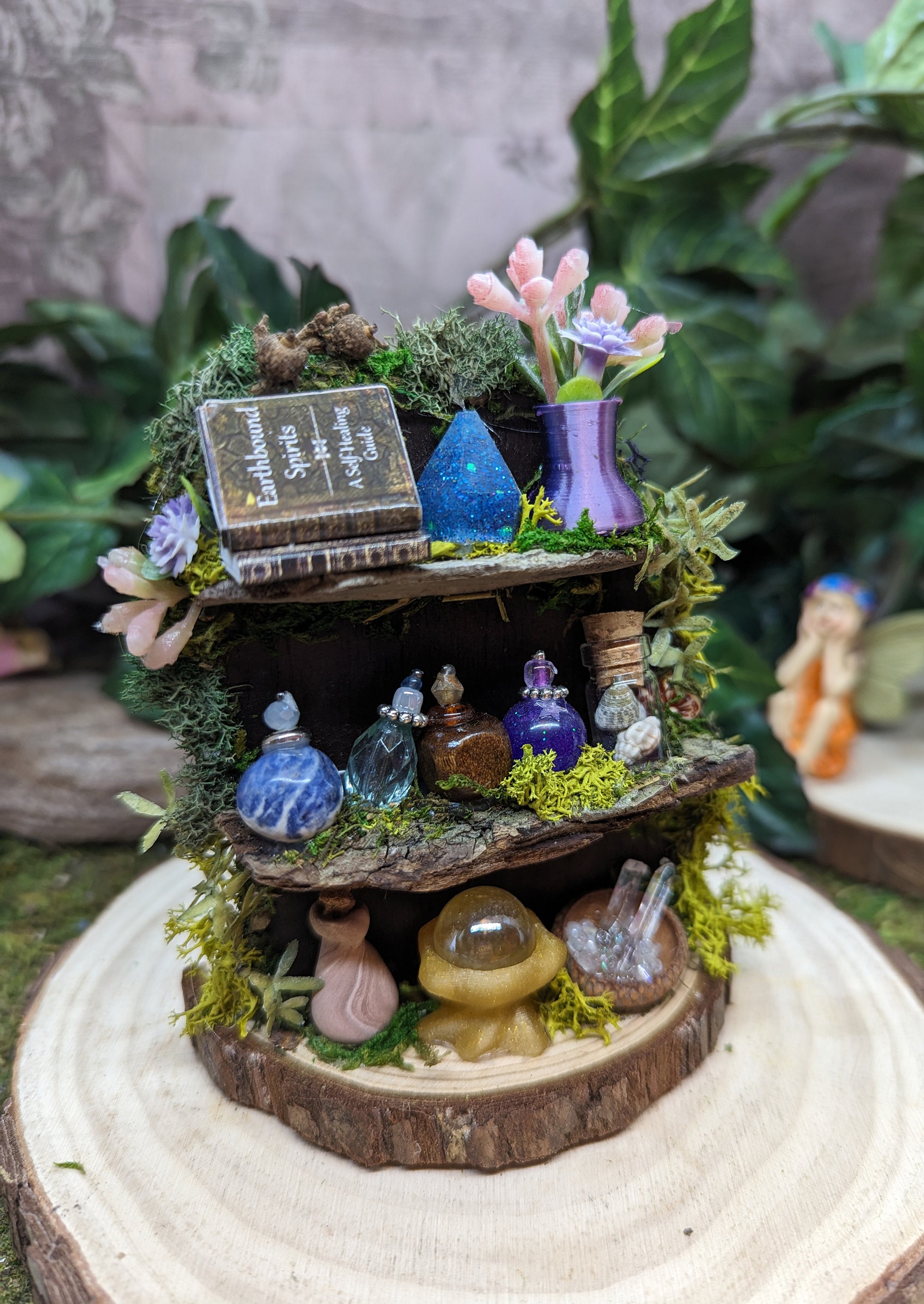 Fairy Bookshelf, Fairy Garden Accessories, Fairy Garden Book Shelf ...