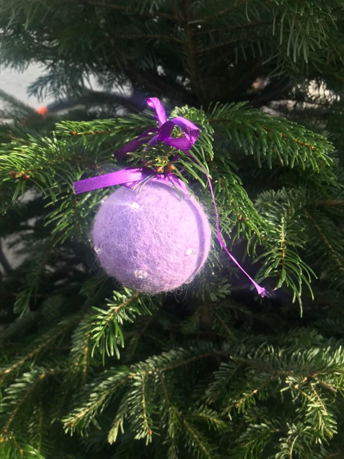 Lilac Christmas Tree Decor, Christmas Balls, Set of Hanging Xmas ...